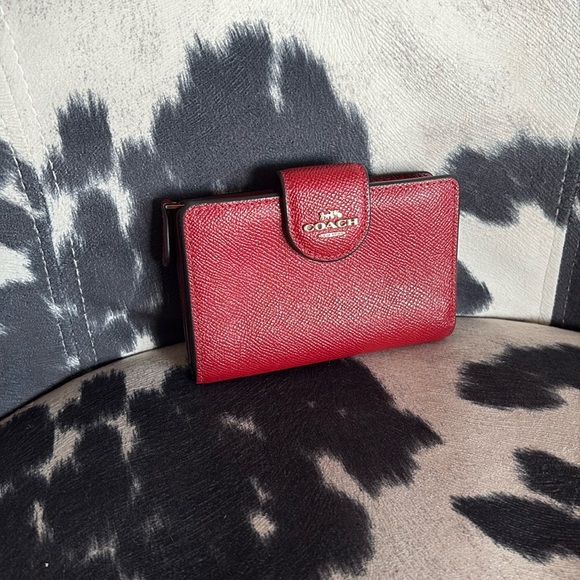 Bags | 4 Coach Red Leather Wallet | Poshmark